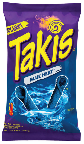 Chipsy Takis Tortilla Blue Heat - chili limonka, ekstra ostre 280g - Barcel
